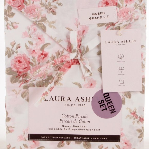 Laura Ashley | Bedding | Laura Ashley Cotton Percale Floral Lisalee ...
